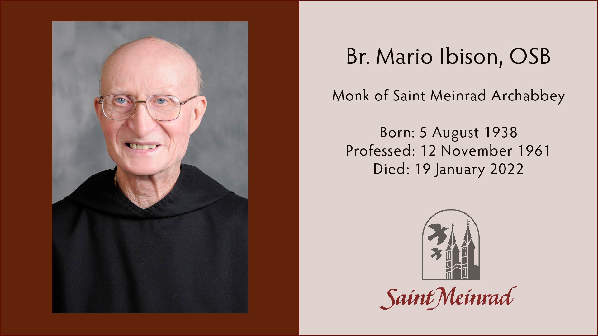 Brother Mario Ibison OSB – OSB DOT ORG